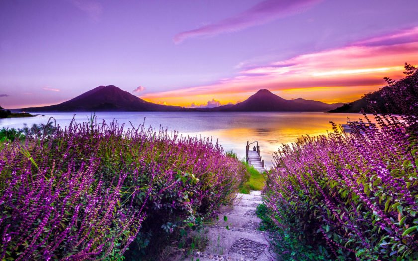 Lake Atitlán Lake In Guatemala Large Volcanic Crater In The ...
