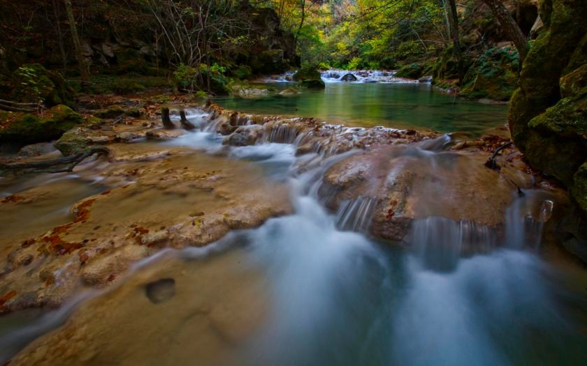 Urederra River In Natural Park Of Urbasa Andía Spain Desktop Wallpaper ...